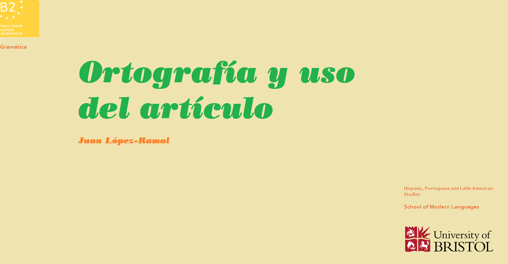 Spelling And Use Of Articles
